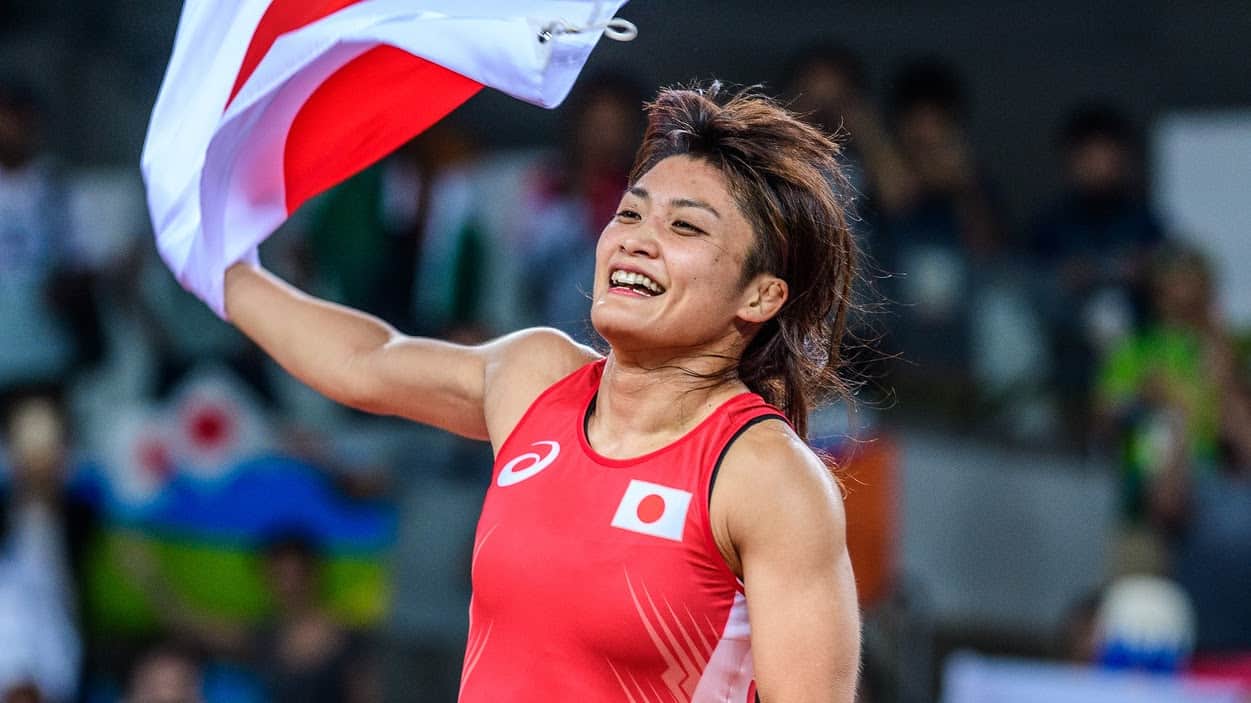 Women’s Wrestling 58kg Gold Medal FinalKaori ICHO (JPN) celebration ...